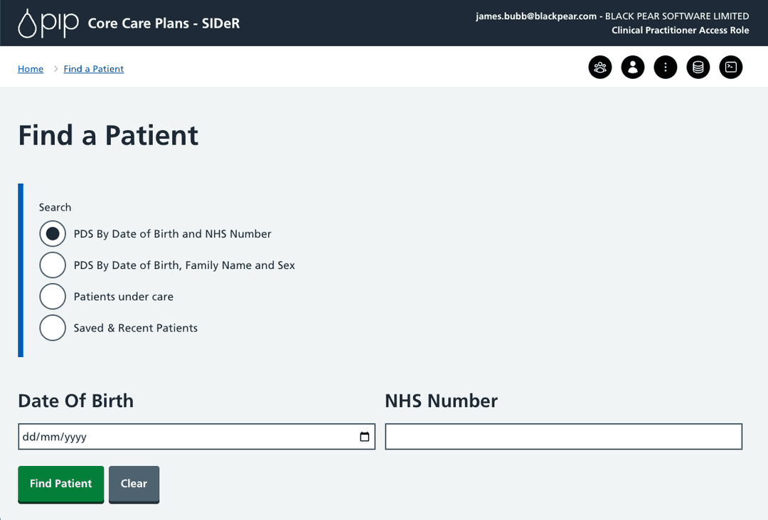 Patient Information Portal — Black Pear Software